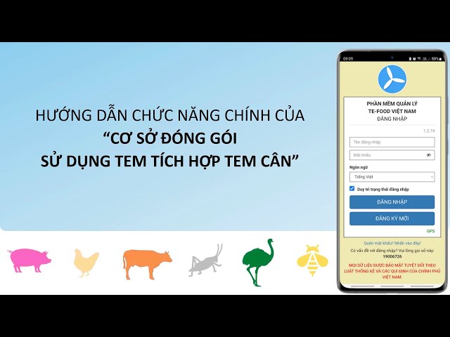Hệ thống TXNG thịt gia cầm - Hướng dẫn cơ sở đóng gói sử dụng mã QR TXNG tích hợp tem cân