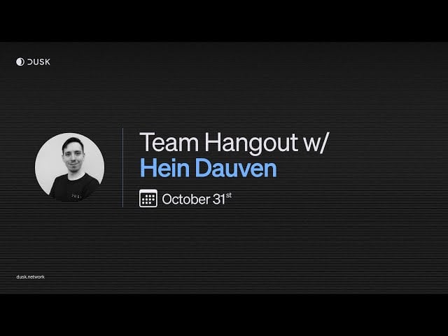Dusk Team Hangout (October 31st) w/ Hein Dauven