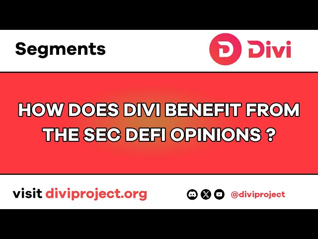 Divi Segments - How Does Divi Benefit From The SEC DeFi Opinions?
