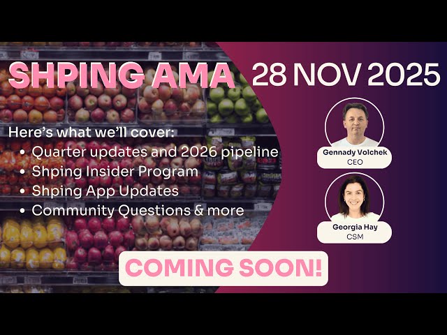 Shping - AMA - 28th of November 2PM (AEST)