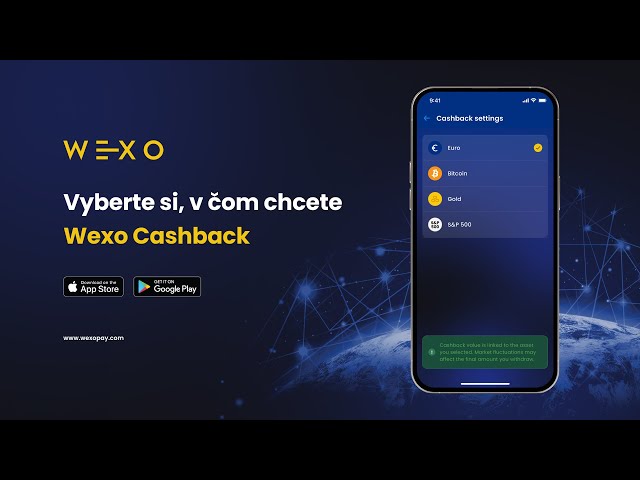 Vyberte si, v čom chcete Wexo Cashback