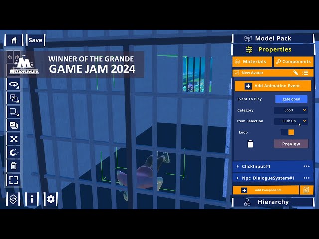 How to make a prison game using Metaverser's Game Maker tool