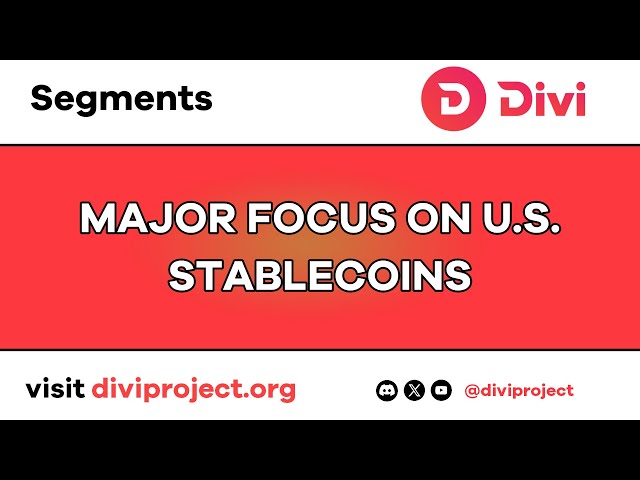 Divi Segments - Major Focus On U.S. Stablecoins