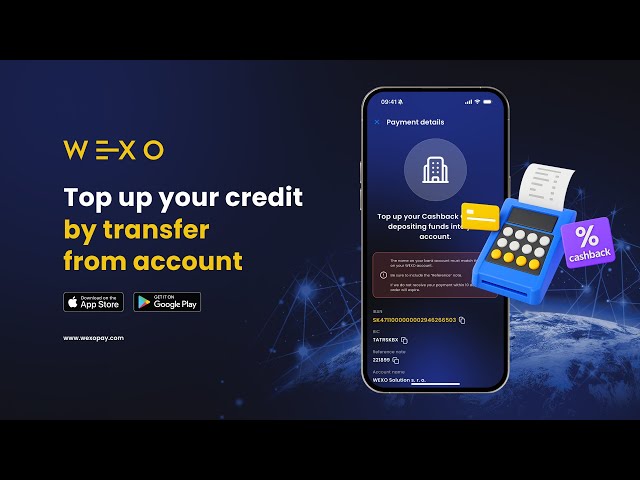 Top up your credit by transfer from account