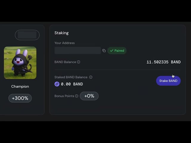 How to Stake Band via My Membit Dashboard