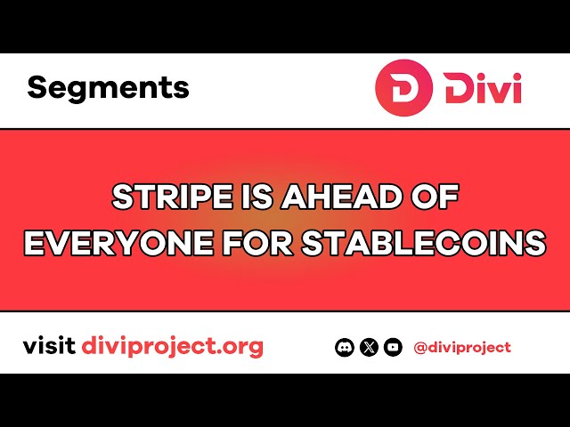 Divi Segments - Stripe Is Ahead Of Everyone For A Stablecoin Platform