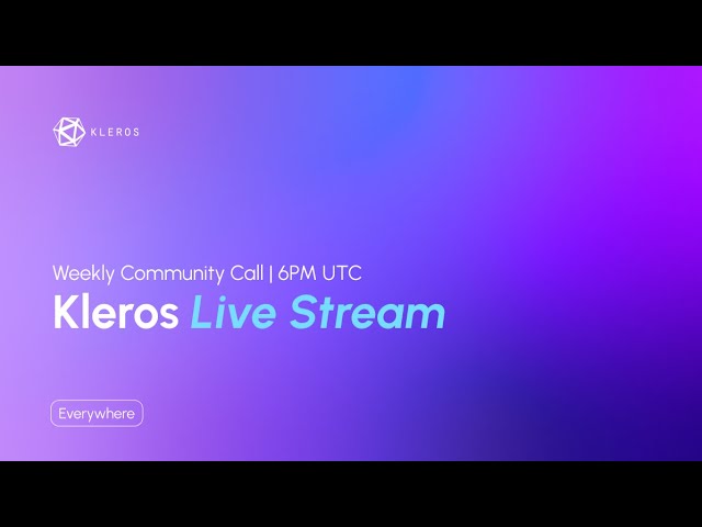 ⚖️ Kleros Live Stream ⚖️