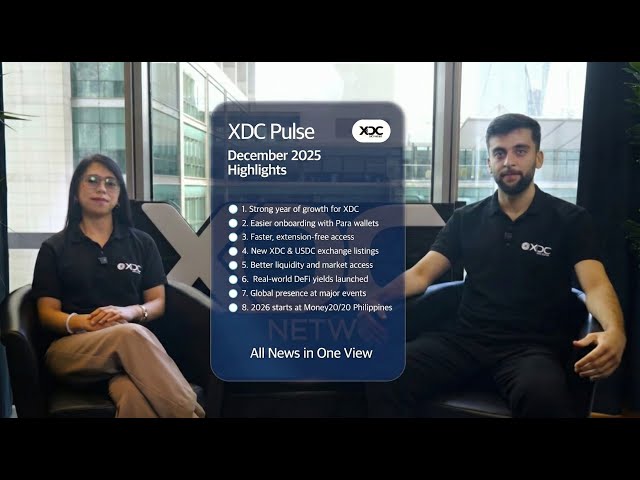 XDC Pulse | December 2025 Recap: DeFi Growth, USDC Expansion & Global Momentum