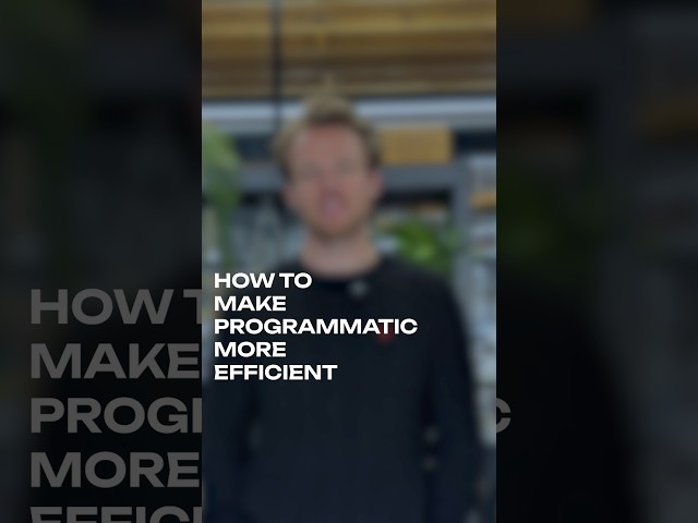 Programmatic promised efficiency.
