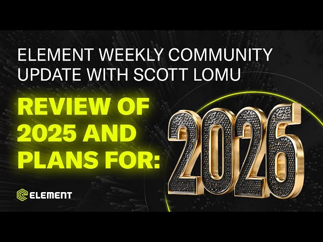 Element United Community Call | January 7, 2026 - 2025 Review & What's Ahead in 2026