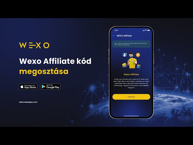 Wexo Affiliate kód megosztása