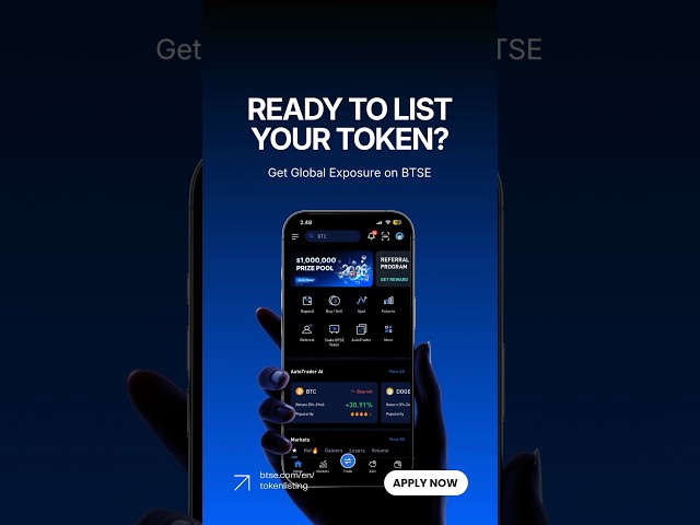 Open your project to global traders 🌍 Apply at btse.com/en/tokenlistings #crypto #trading