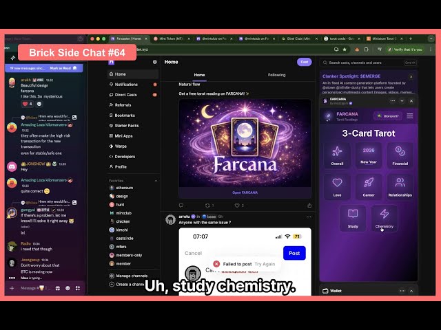 Brick Side Chat #64 | Hunt Town Update | Farcana Showcase — Top Miniapp on Base App & Farcaster
