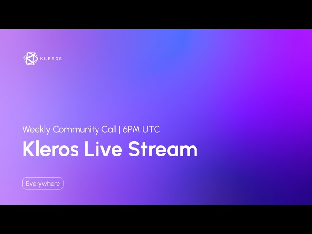 ⚖️ Kleros Live Stream ⚖️