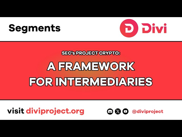 Divi Segments - SEC's Project Crypto: A Framework For Intermediaries