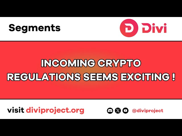 Divi Segments -  Incoming Crypto Regulations Seems Very Exciting!