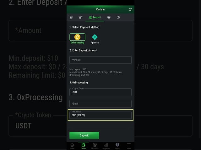 Tutorial Passo a Passo: Como Depositar USDT na Plataforma PokerFi Game (Versão Mobile)
