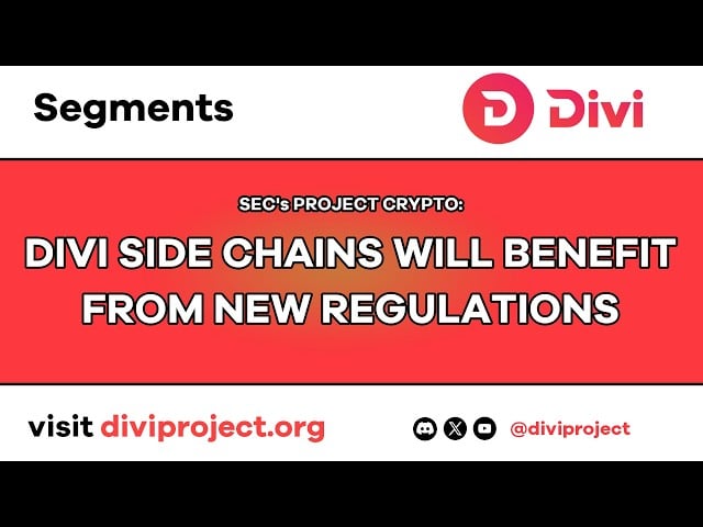 Divi Segments - SEC's Project Crypto: Divi Side Chains Will Benefit From Regulations