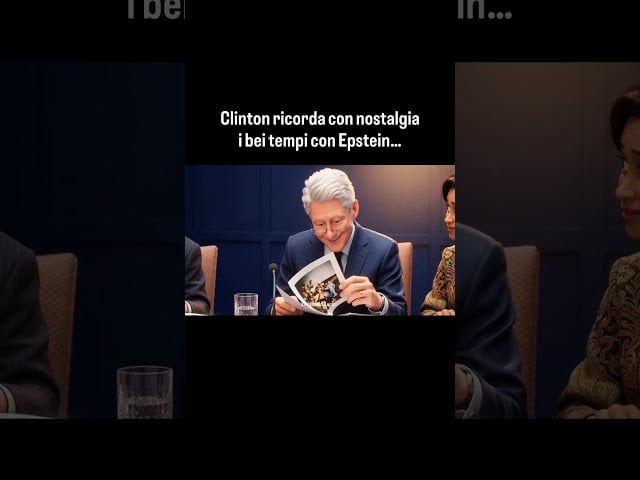 Clinton ricorda con nostalgia i bei tempi con Epstein (rifatto con AI stile Pixar)