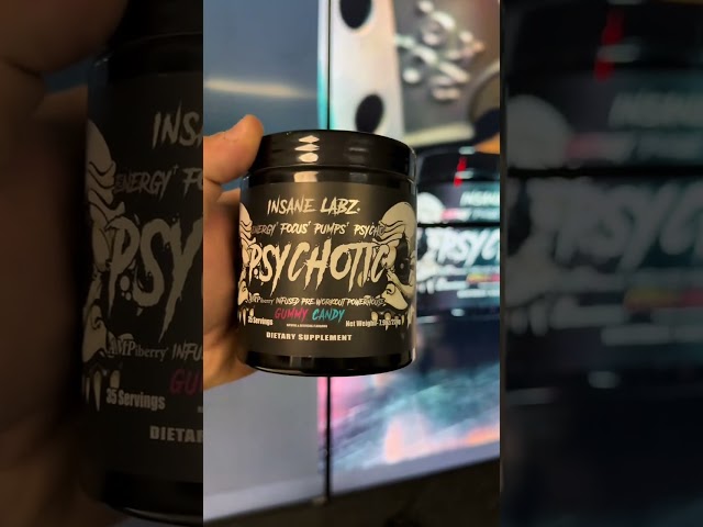 PSYCHOTIC BLACK MID STIM PRE-WORKOUT! #insanelabz #preworkout #horror #energy #mma