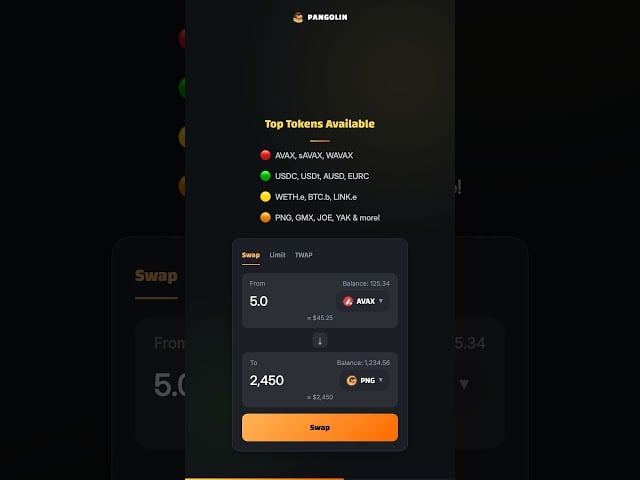 50+ Tokens Available on Pangolin DEX #Shorts