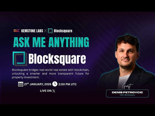 Blocksquare x Gemstone Labs AMA: Bridging Real Estate & Blockchain with Denis Petrovcic