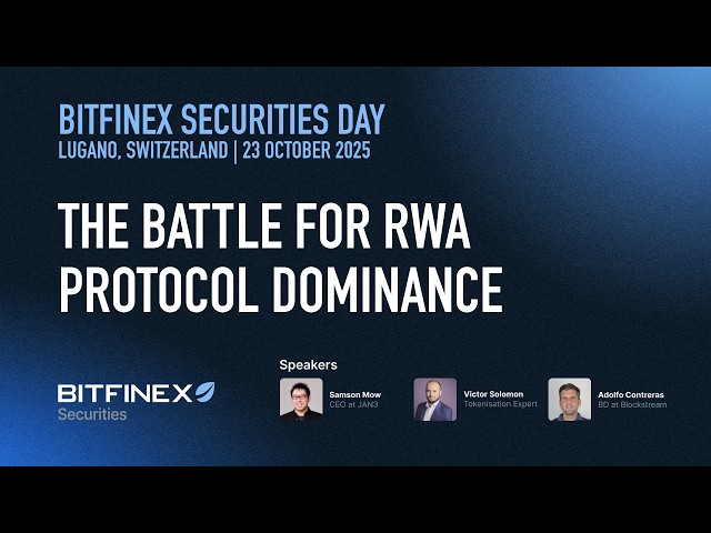 The Battle For RWA Protocol Dominance | Bitfinex Securities Day Lugano 2025
