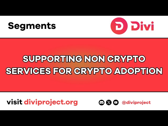 Divi Segments - Supporting Non Crypto Services For Crypto Adoption