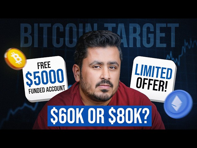 1000 Free $5000 Prop Firm Account - #Bitcoin $60k or $80k ?