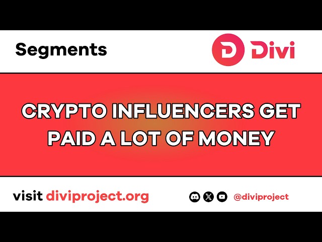 Divi Segments -  Crypto Influencers Get Paid A Lot Of Money