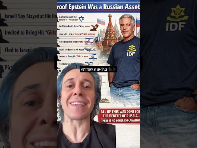 EPSTEIN ERA UN’ARMA DEL MOSSAD? oggi, un’analisi sistemica e senza filtri dell’ultimo capitolo del