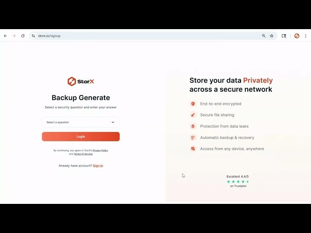 How to Sign Up seamlessly to secure your data | StorX Network