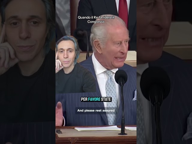 Il Re scherza sull’indipendenza USA Re Carlo III parla davanti al Congresso degli Stati Uniti e