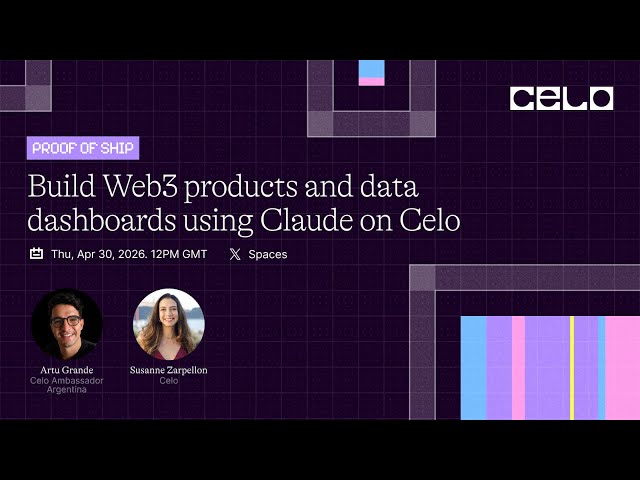 Build Web3 products and data dashboards using Claude on Celo