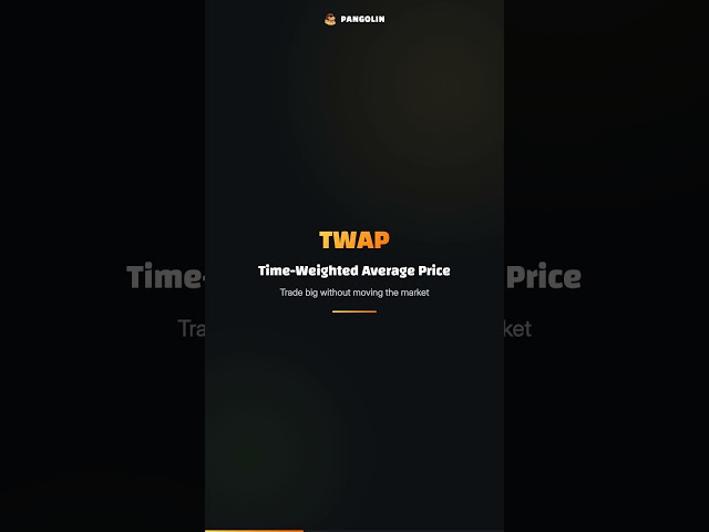 TWAP — Split Big Trades Over Time #Shorts