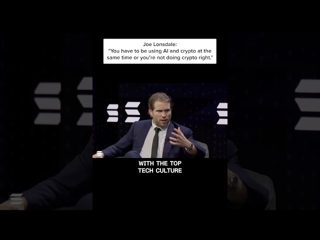 Palantir Co-Founder Joe Lonsdale: “You have to be using AI and crypto at the same time”