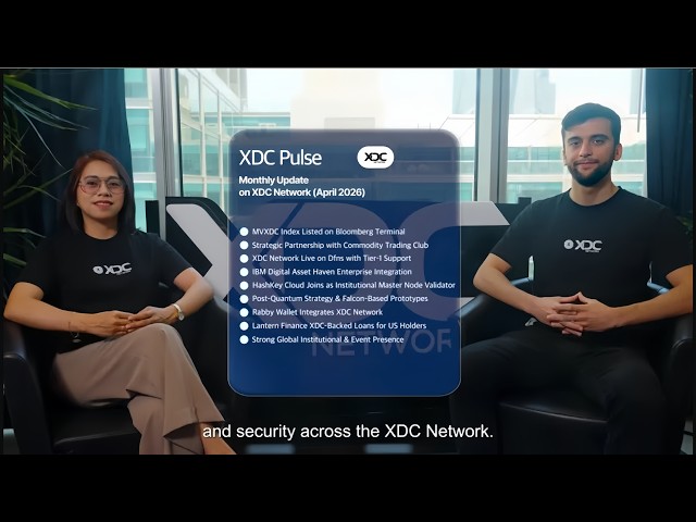 XDC Pulse April 2026: Bloomberg Index, IBM Digital Asset Haven, Dfns, HashKey & Global Growth