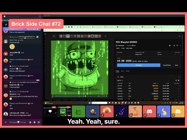 Brick Side Chat #72 | 10X Warplets Drop Miniapp | Farcaster Growth Loops | ClankerCat
