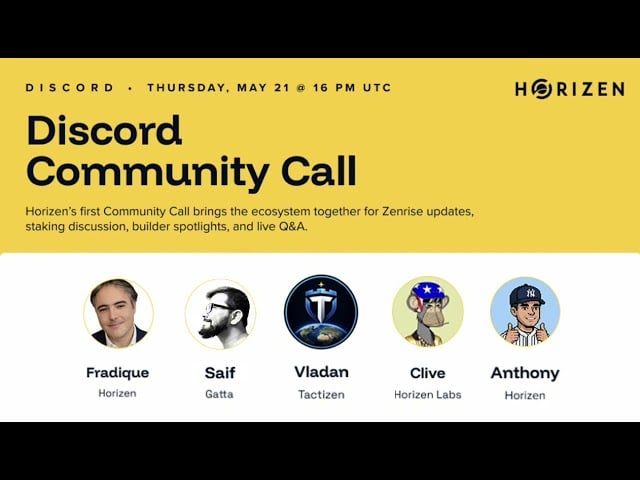 Horizen | Discord Community Call | May 21, 2026