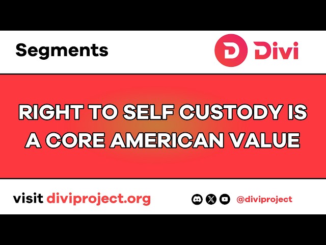 Divi Segments - SEC's Project Crypto: Right To Self Custody Is A Core American Value