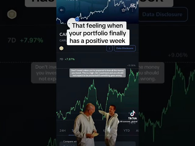 That feeling when your portfolio finally has a positive week.