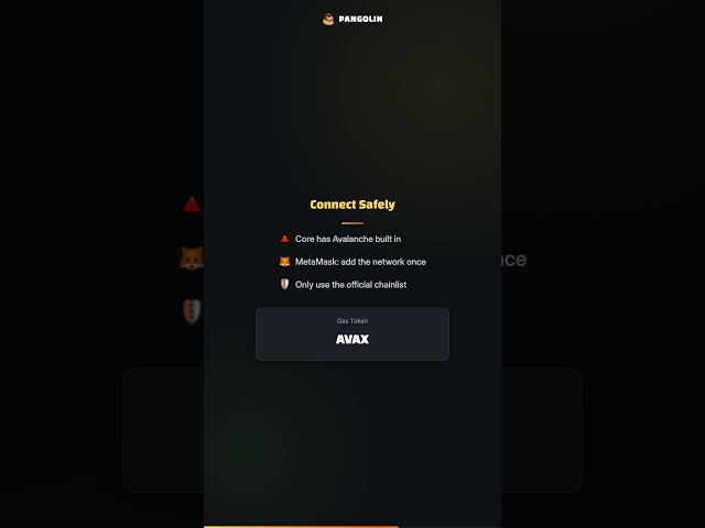 Connect Avalanche in 30 Seconds #Shorts