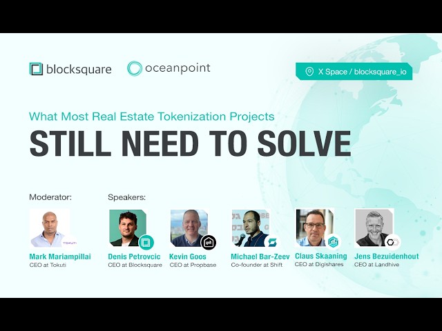 What Most Real Estate Tokenization Projects Need to Solve | Real Estate Tokenization X Space AMA