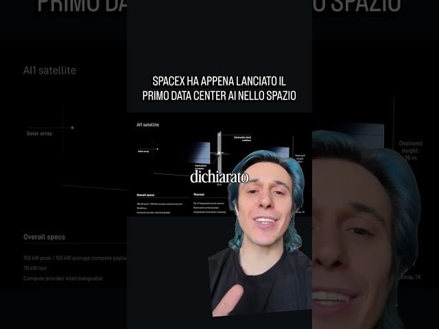 SpaceX AI1: Elon Musk presenta il primo satellite per l’intelligenza artificiale nello