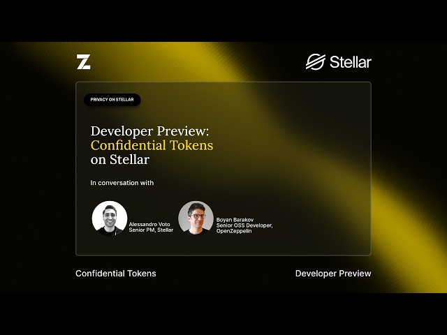 Developer Preview: Confidential Tokens on Stellar