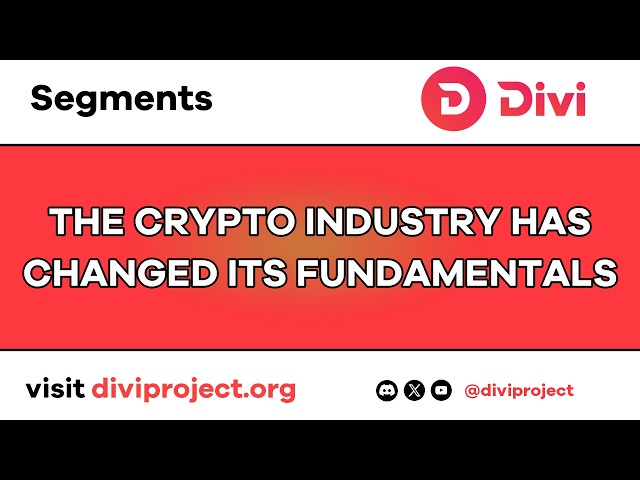 Divi Segments - The Crypto Industry Has Changed Its Fundamentals