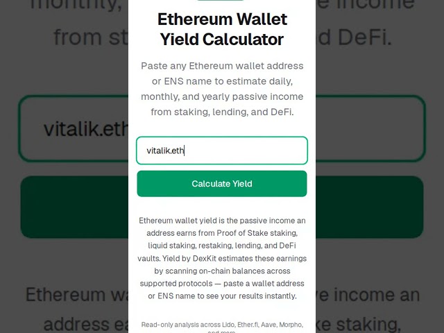 How Much Yield Does Vitalik.eth Actually Generate?