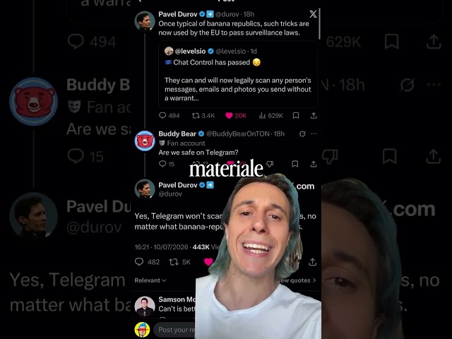 Telegram contro Chat Control: Durov promette che non scansionerà i messaggi Pavel Durov ha preso