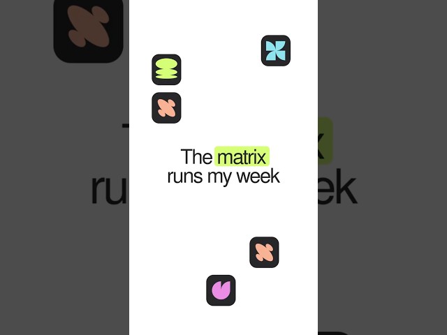 🗓️ This decades-old matrix runs my whole week! ⚡