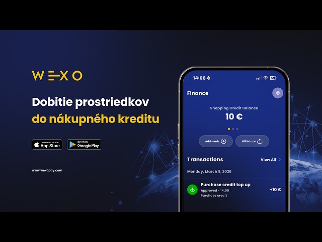 Ako dobiť a využiť na platby shopping kredit 🇸🇰